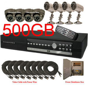 8 Sony CCD Day/Night Vision Color Camera Real Time Recording Network ...